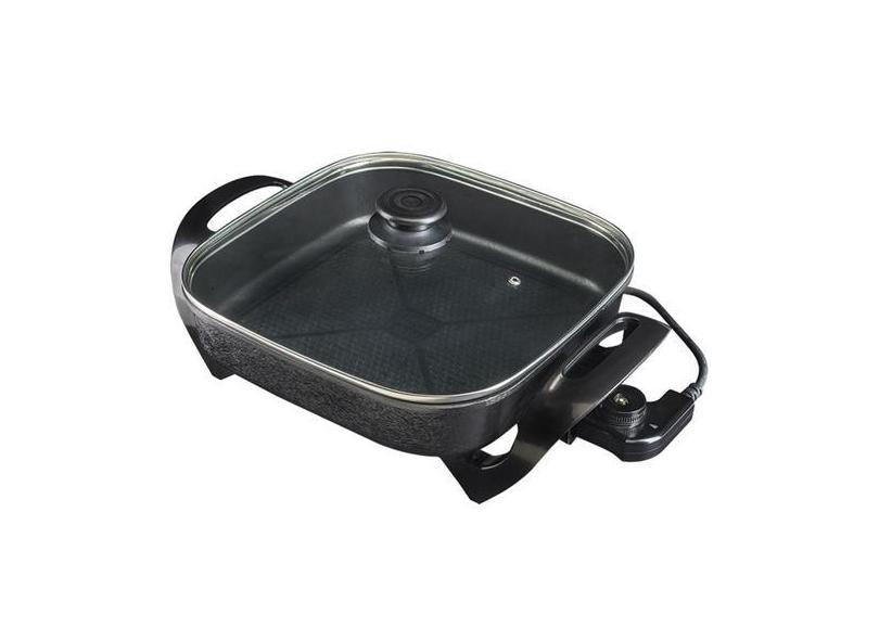 Panela Multifuncional Elétrica Quadrada 30cm Grill 110V Antiaderente P ...