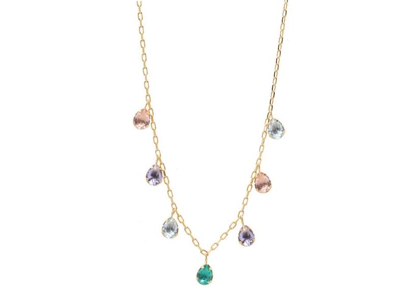 Choker Cartier Com Pedras Fusion Gota Coloridas Folheado A Ouro 18k em ...