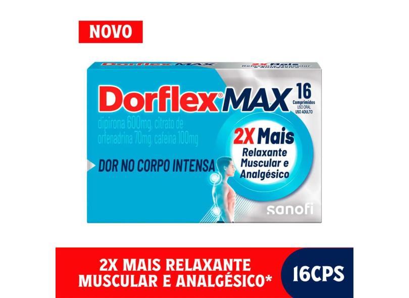 Analgésico Relaxante Muscular Dorflex Max Dipirona 600Mg + Citrato De ...