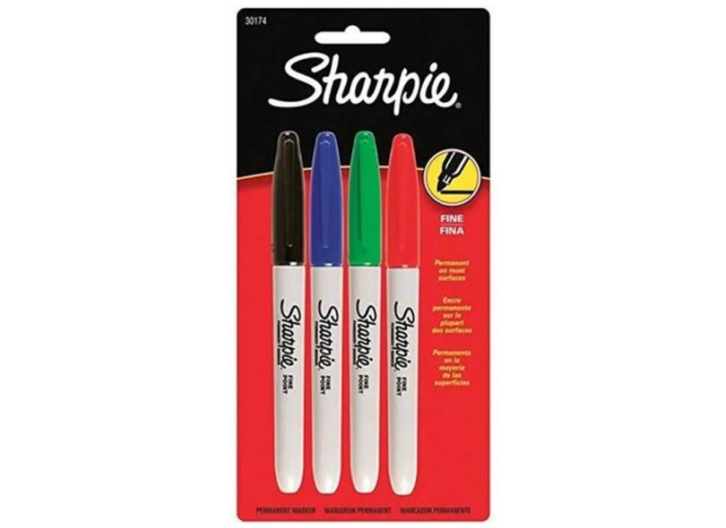Marcador permanente 4 cores Sharpie com o Melhor Preço é no Zoom