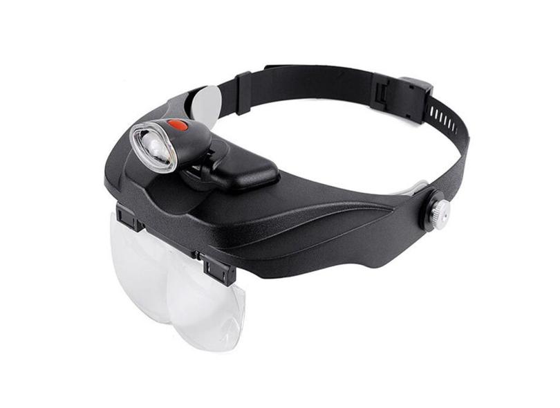 Lupa iluminada por LED na cabeça com 4 lentes diferentes Lupa montada ...