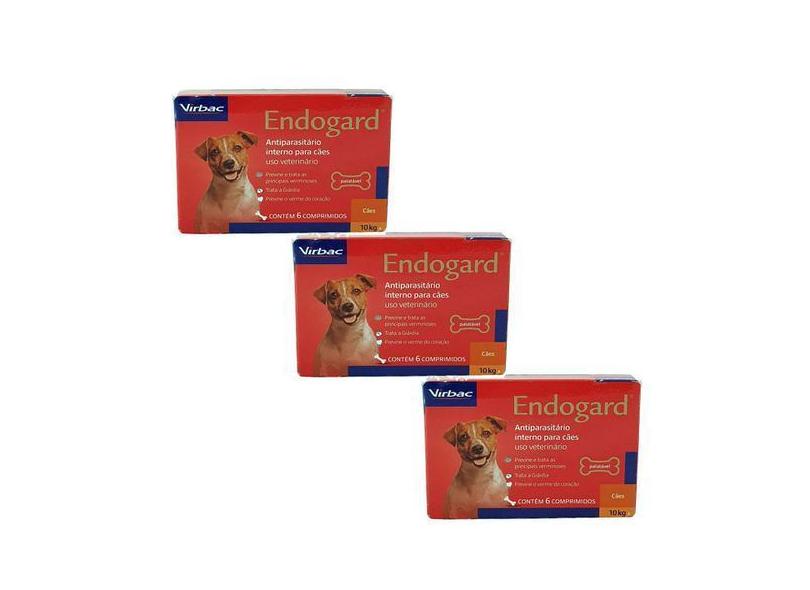 Endogard Cães 10Kg 6 Comprimidos Virbac Kit 3 Cxs em Promoção é no Buscapé