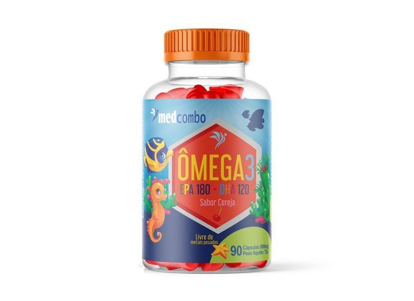 Omega 3 Infantil 800 Mg 90 Capsulas Sabor Cereja Medcombo em Promoção é ...