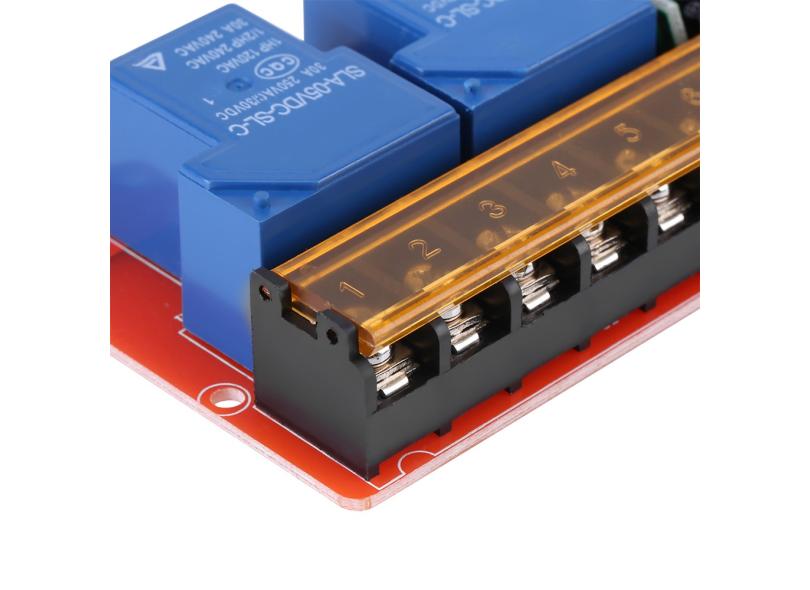 Relé, ac 100-250 V 30A Relé de 4 canais Módulo de acionamento de alto ...