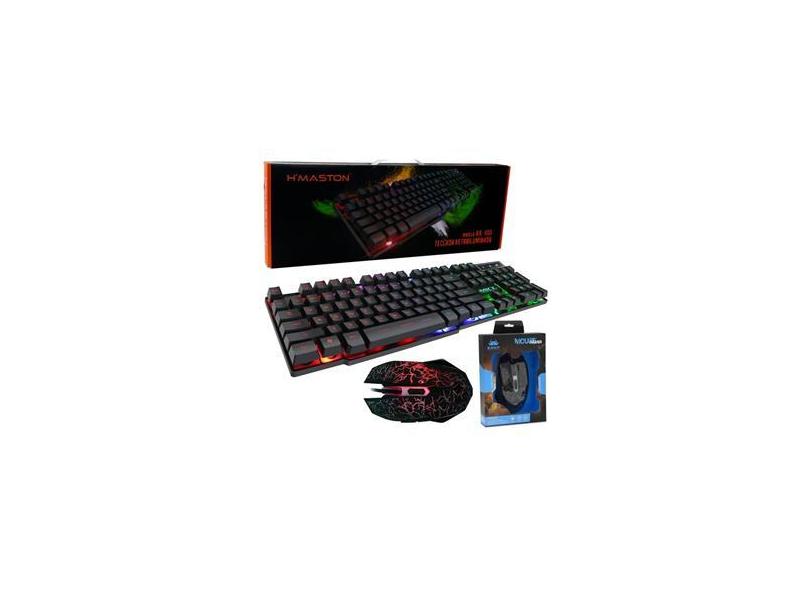 Kit combo gamer teclado mouse fone de ouvido todos com iluminação led e ...