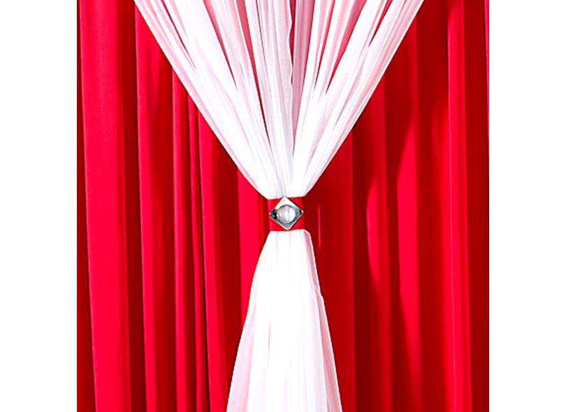 Cortina Lisa Clássica para Sala 3m x 2,80m de altura ideal para Varão ...