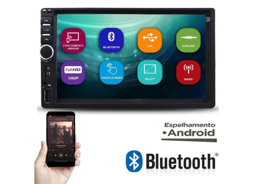 Central Multimidia Automotivo Onix First Option Mp5 2 Din Player 7 Polegadas Universal ...