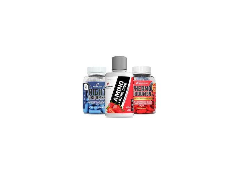 Kit Amino Liquido + Thermo Abdomen + Night Abdomen - Body Action com o ...