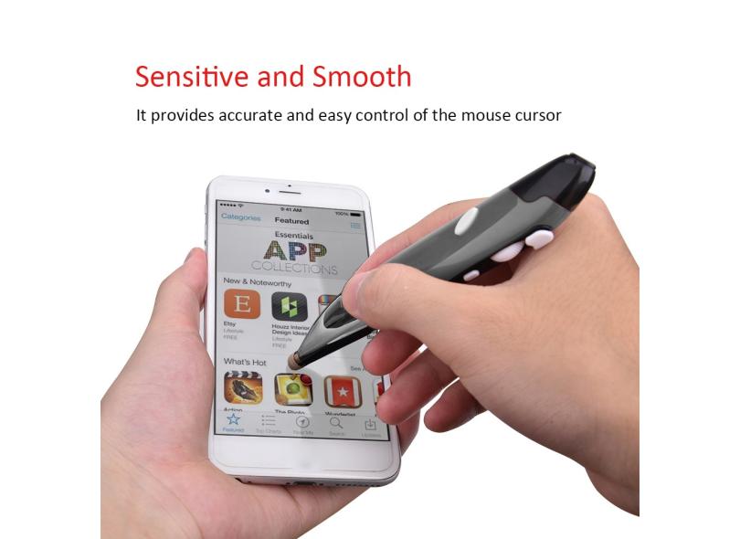 PR-06 2.4Ghz Wireless Optical Touch-pen mouse 800/1200 / 1600dpi ...