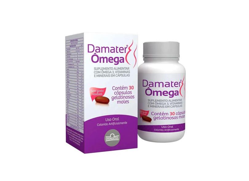 Damater Ômega Suplemento Alimentar c/ 30 Cápsulas em Promoção é no Buscapé