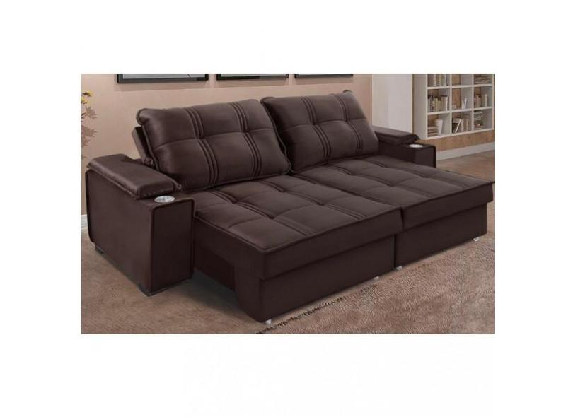 Sof 3 Lugares Retr til, Reclin vel Veludo Hungria Requinte em Promoção ...