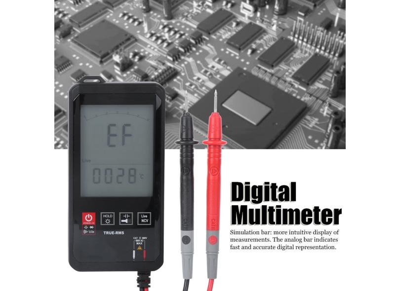 KM-DM06A Touching Smart 3.2 Multímetro Digital Capacímetro de Tensão ...