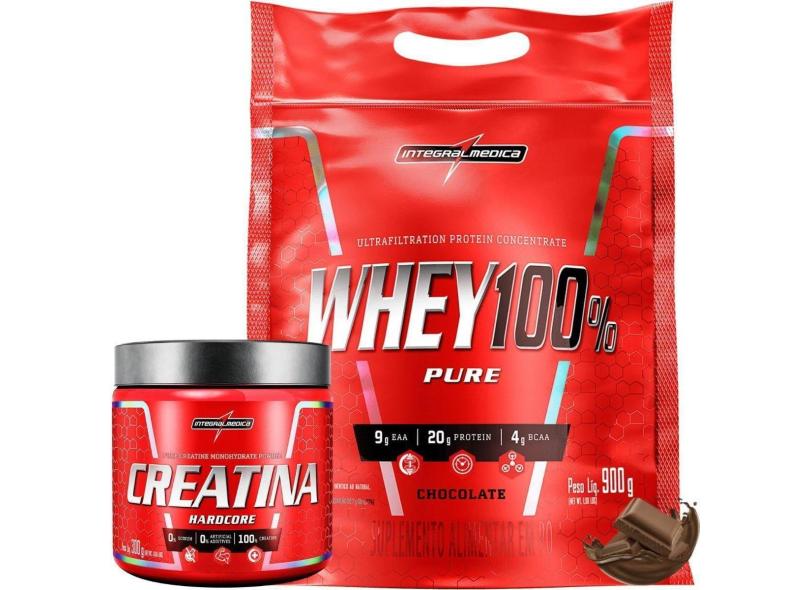Kit Integralmedica Whey Protein 100% Concentrado + Creatina 300g Pura ...