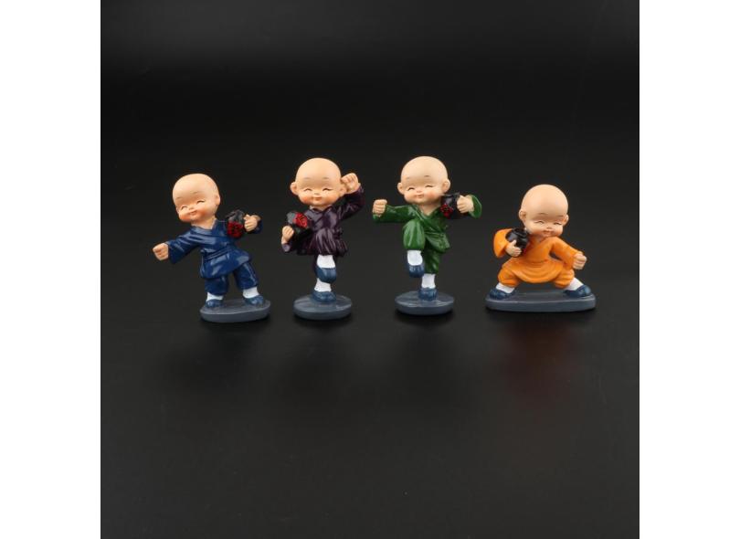 4pcs Cute Little Monges Monges Estátua Estatueta Tradicional Chinesa ...