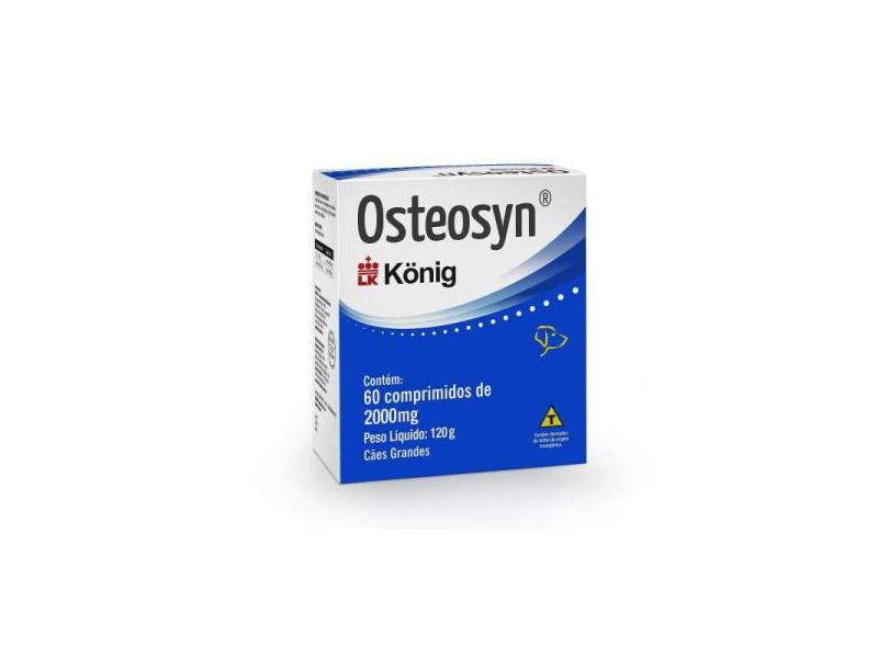 Suplemento Konig Osteosyn para Cães e Gatos - 60 Comprimidos - 2000mg ...