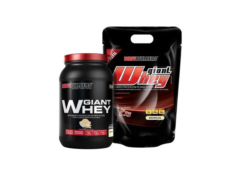 Kit Giant Whey 2 kg Refil - Bodybuilders + Giant Whey 908 g ...