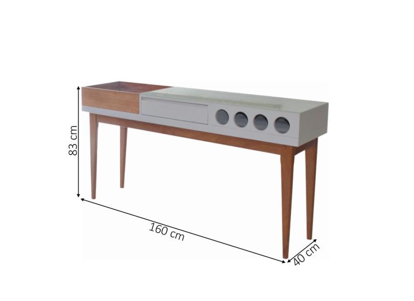 Aparador Elegance com 1 Gaveta e Adega Móveis Matos e Lopes Cinamomo ...