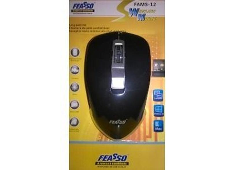 Mouse Óptico Wireless FAMS-12 Feasso em Promoção é no Buscapé