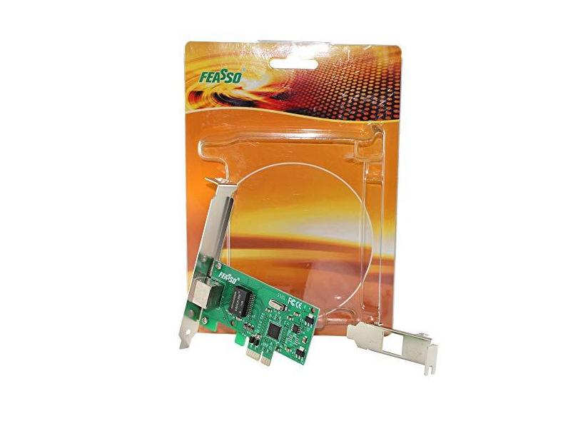Placa de Rede Gigabit Feasso PCI-E 1X 10/100/1000Mbps 1 Slot Com ... Placa de Rede Gigabit Feasso PCI-E 1X 10/100/1000Mbps 1 Slot Com ...