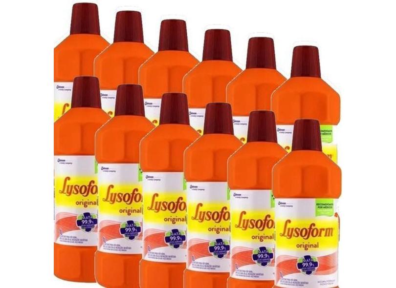 Lysoform Original Desinfetante 1000ml (kit Com 12 Unidades) com o ...