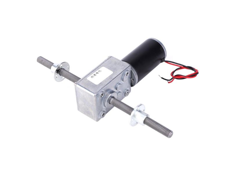 Motor dc de engrenagem sem-fim, 24 V direito de eixo duplo M8 rosca ...
