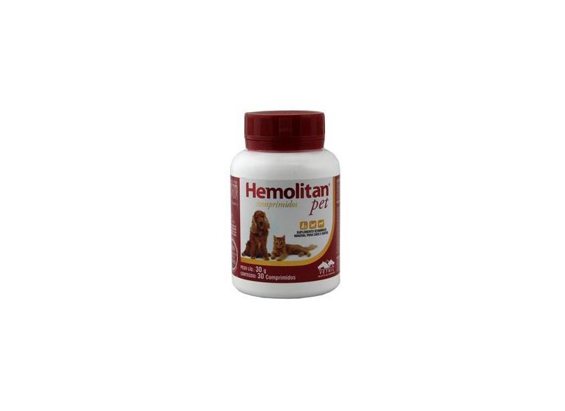 Hemolitan Pet 30 comp. Suplemento Cães e Gatos - Vetnil com o Melhor ...