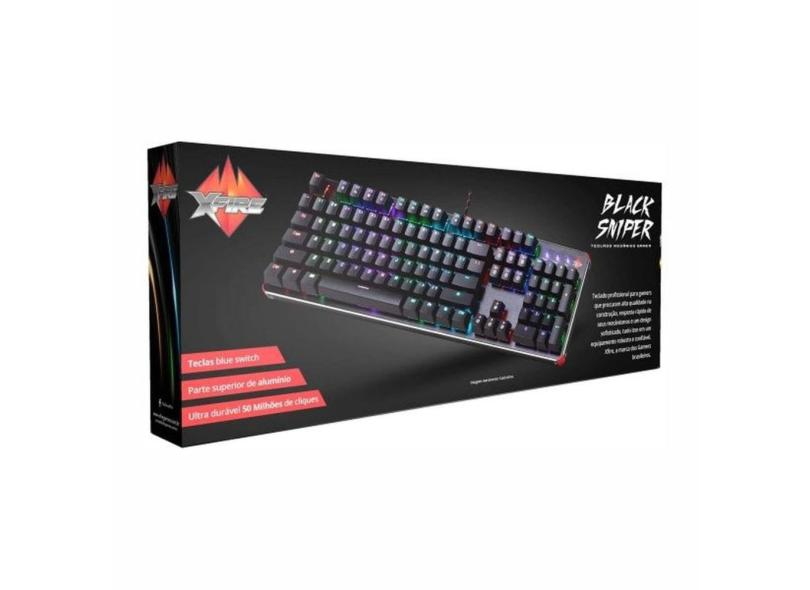 Teclado Gamer Mecânico Iluminado Black Sniper, Xfire - com o Melhor ...