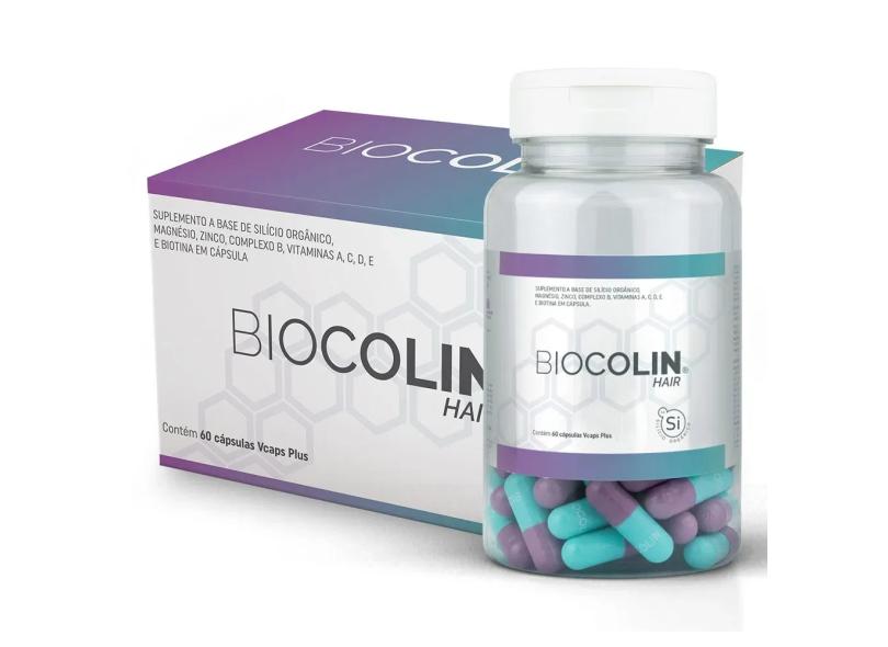 Biocolin Hair Silício Orgânico, Magnésio, Zinco, Complexo B, Vitaminas ...