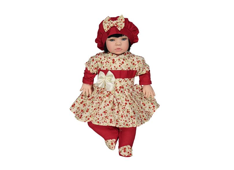 Boneca Bebê Reborn Realista Maitê Cegonha Dolls Menina Morena Com 53cm ...