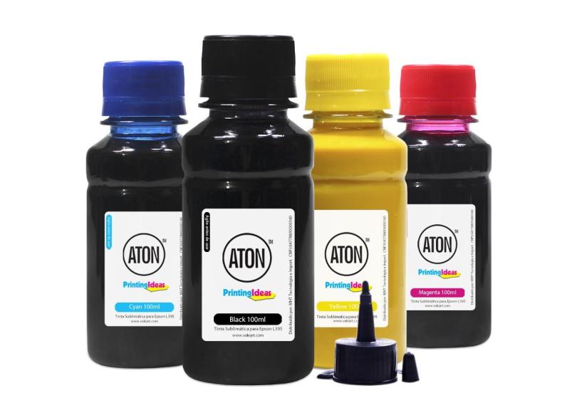 Kit 4 Tintas Sublimáticas Para Epson L395 Bulk Ink Cmyk 100ml Aton com ...