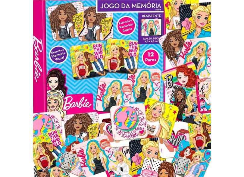 Jogo da Memória Barbie e suas Amigas - 12 Pares - Fun 8688-9 em ...