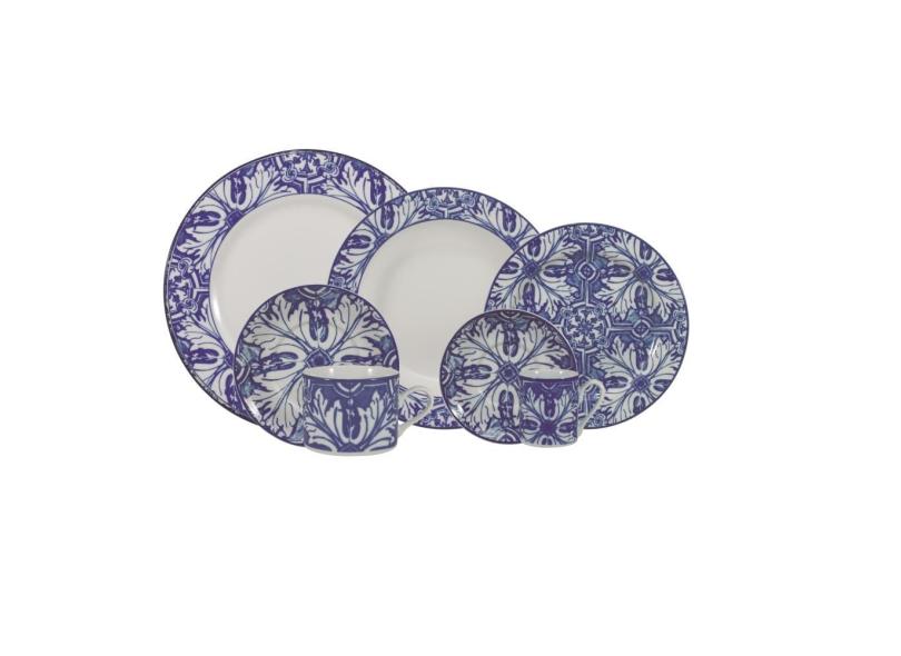 Jogo de Jantar Chá e Café 42 Peças ejo Porcelana Schmidt com o Melhor ...