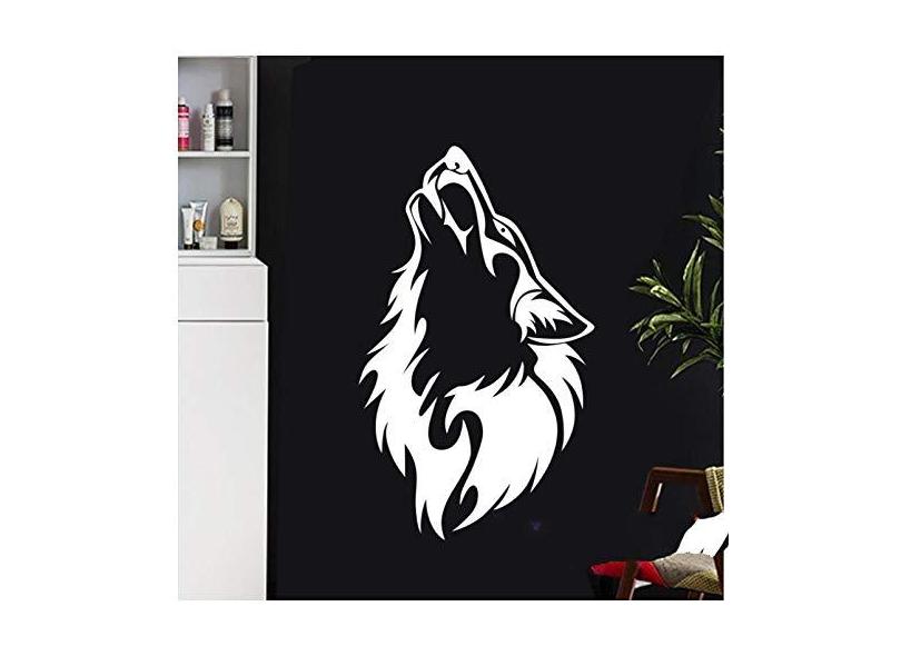 Adesivos de parede de vinil, lobo, lobo, decalque, pôster de vinil ...