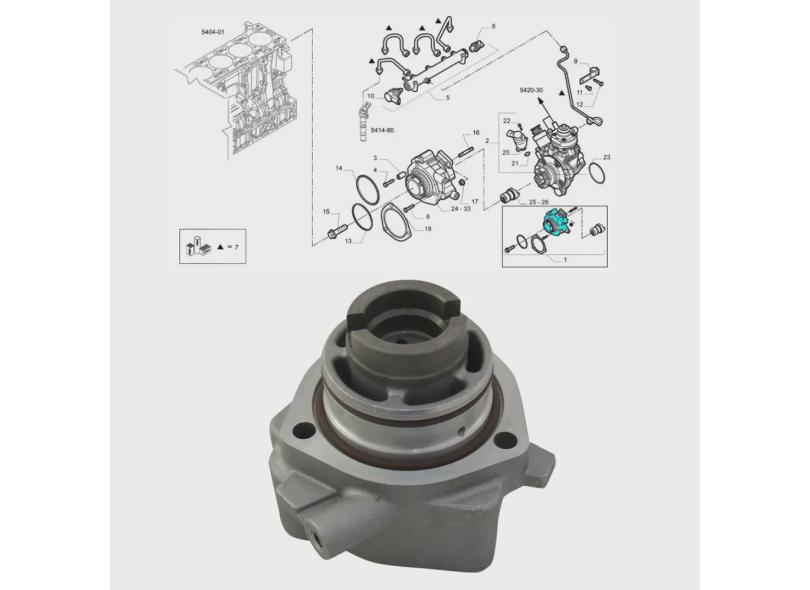 Suporte acoplamento bomba alta pressão iveco nova daily 3.0 16V euro 5 ...