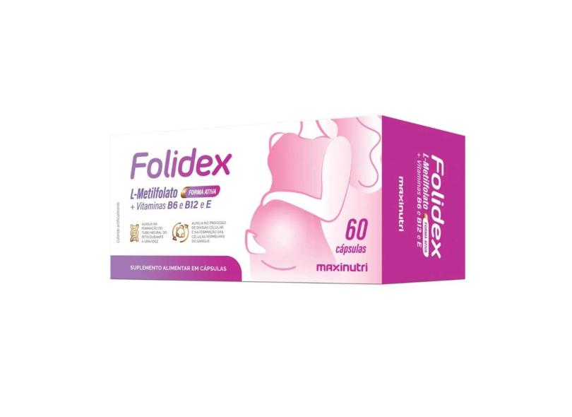 Maxinutri Metilfolato Folidex 420Mcg + Vitaminas B6, B12 E E 60 ...
