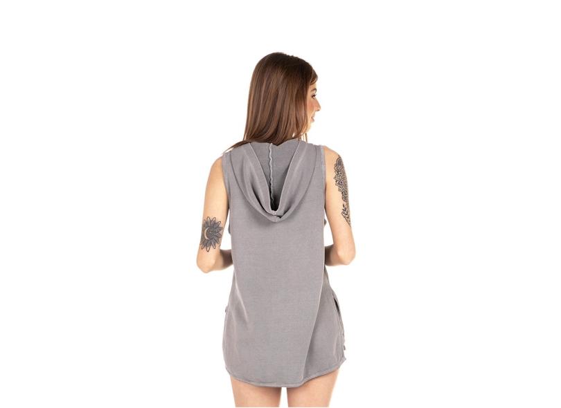 Colete de moletom feminino com capuz hood flecce runner Mormaii com o ...