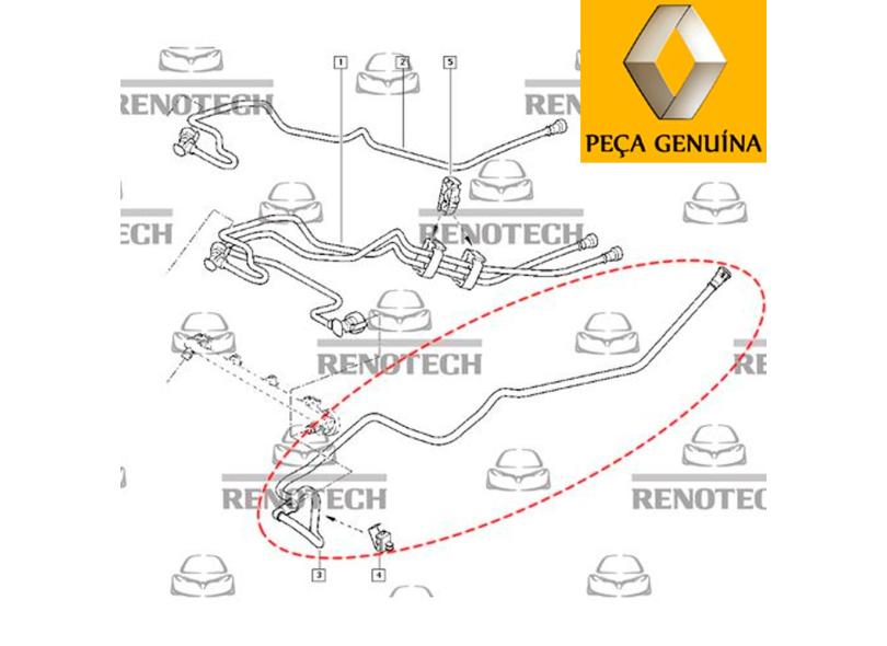 8200199856 - MANGUEIRA DA RAMPA DE INJEÇÃO - CONECTOR - MOTOR 1.6 16V ...