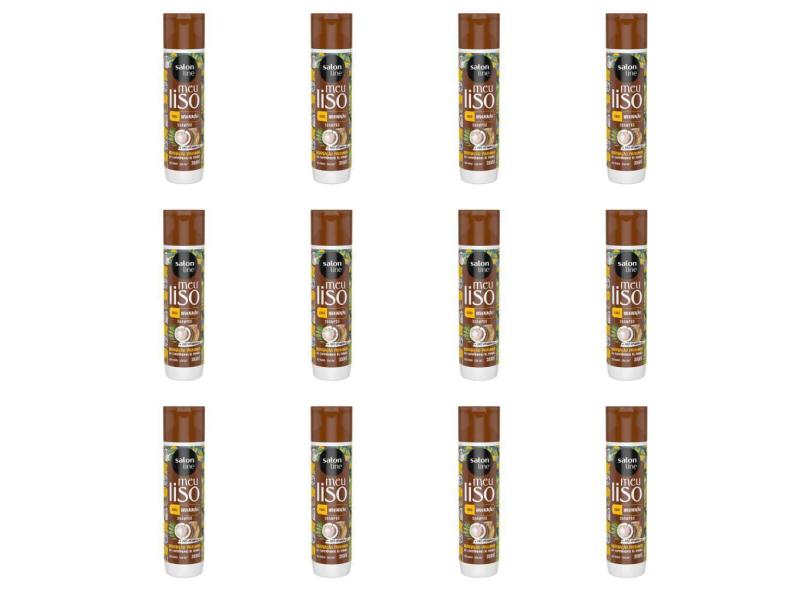 Salon Line Meu Liso Coco Hidratação Shampoo 300Ml (Kit C/12) com o ...