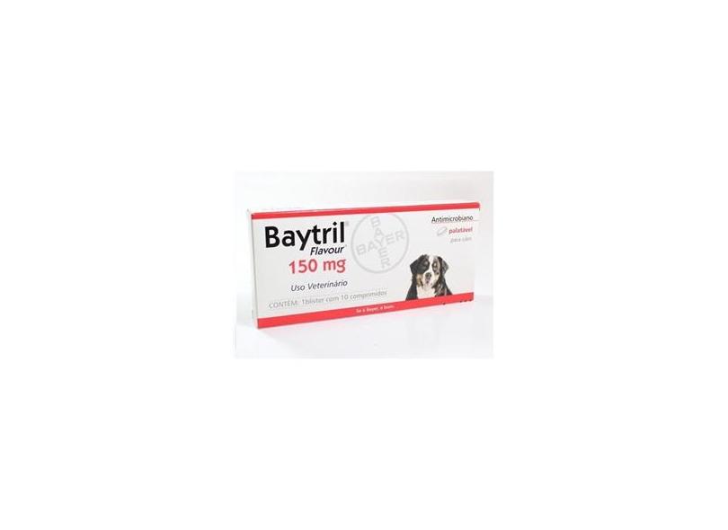 Antibiótico Bayer Baytril Flavour Enrofloxacino 150 mg - 10 comprimidos ...