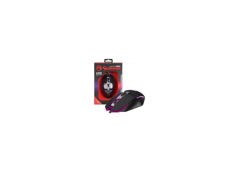 Marvo Scorpion M112 USB 7 cores LED Gaming Mouse programável com o ...