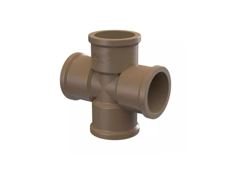 Cruzeta Marrom Pvc Soldável 50 mm Tigre em Promoção é no Buscapé