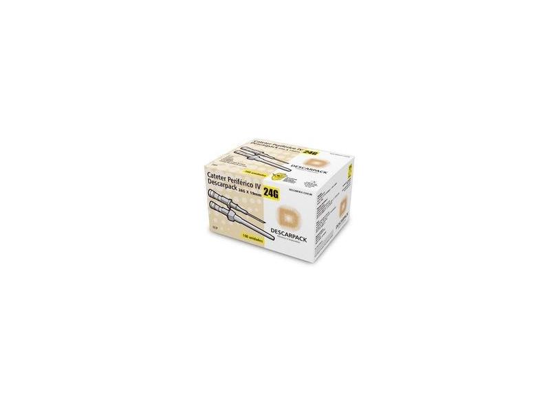 Cateter Periférico Intravenoso Jelco 24G Descarpack - 100 Un com o ...