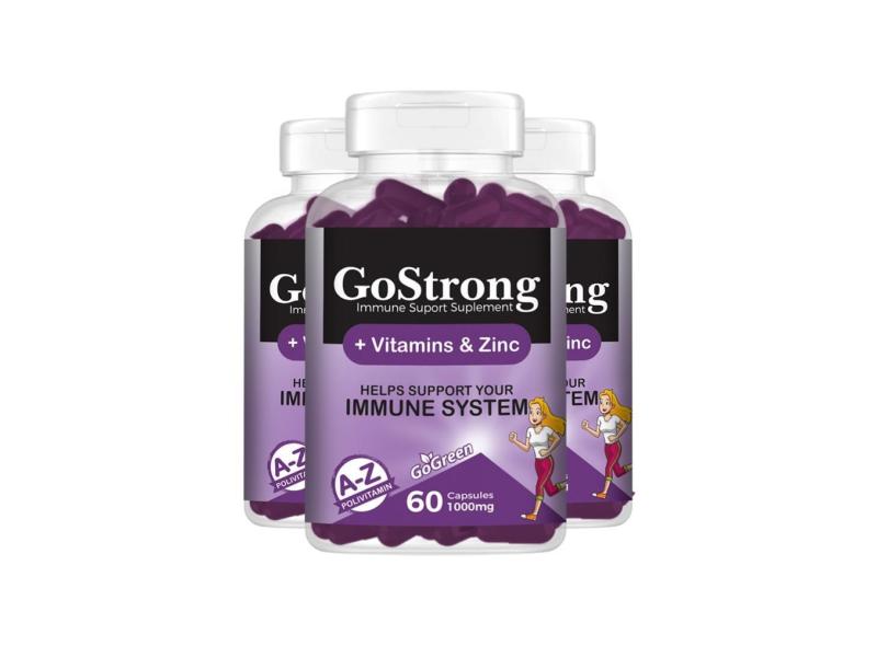 Go Strong Suplemento Vitamínico | 3 Potes 60 Capsulas em Promoção é no ...
