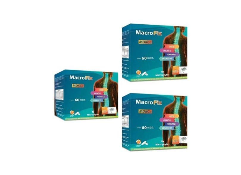 3x Macro Fix - Calcio Mdk2 700mg - 60 Capsulas Macrophytus com o Melhor ...