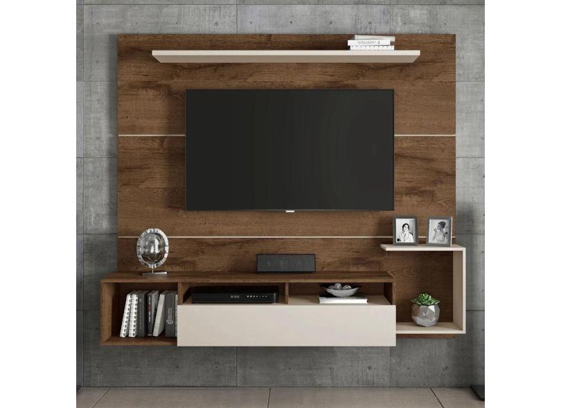 Painel Para Tv Até 60 Frevo Jcm Móveis Cacau/off White em Promoção é no ...