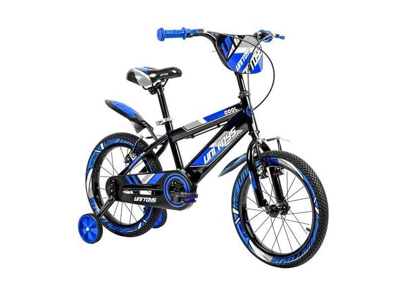 Bicicleta Aventura Infantil Suspensão Aro 16 Azul Bike Juvenil Freio V ...