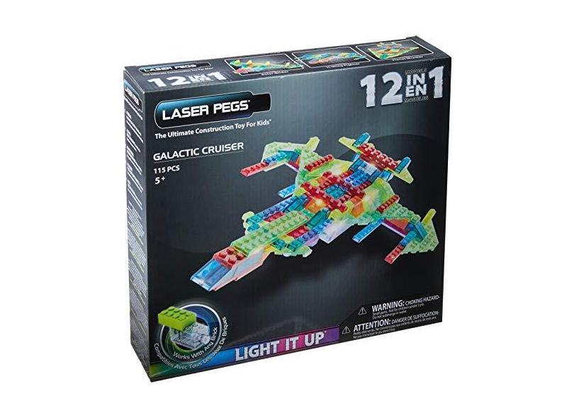 Laser Pegs Blocos De Montar Power Block Cruzador Intergalárico 12 Em 1 ...
