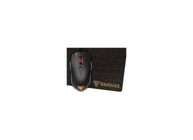 Mouse Gamer Gamdias Ambidestro Demeter E1 3200 Dpi + Mouse Pad com o ...