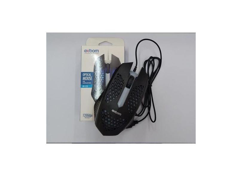 Mouse Gamer Usb com Led 1200 DPI - MS-C33 Exbom com o Melhor Preço é no ...