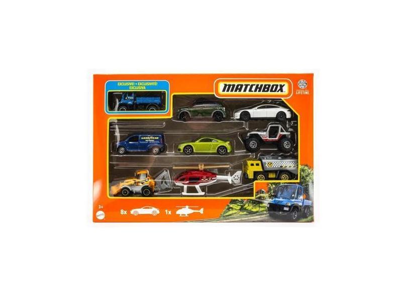 Matchbox Pack C/ 9 Escala 1:64 C/ Miniatura Exclusiva Mattel em ...